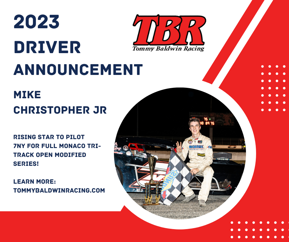 Mike Christopher Jr Returning to Tommy Baldwin Racing in 2023