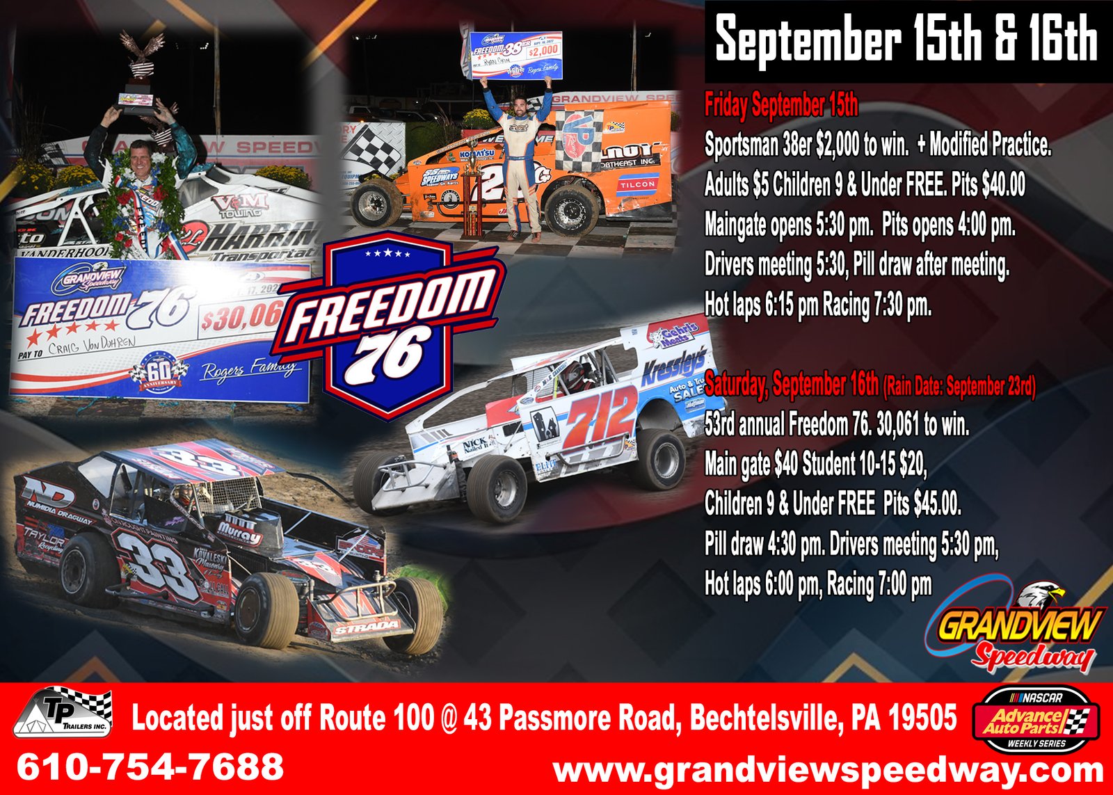 53rd ANNUAL GRANDVIEW FREEDOM 76 MODIFIED CHAMPIONSHIP WINNER CAN ...