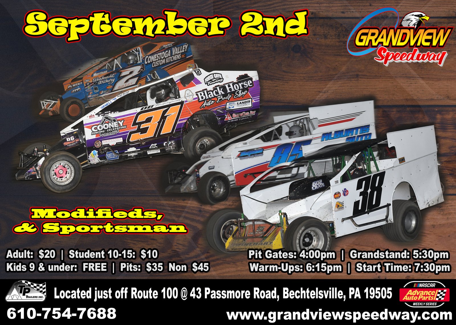 NASCAR MODIFIED AND SPORTSMAN DOUBLE-HEADER THIS SATURDAY AT GRANDVIEW ...