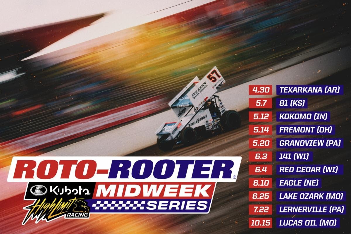 Roto-Rooter to Back the Kubota High Limit Racing Midweek Series in 2025 ...