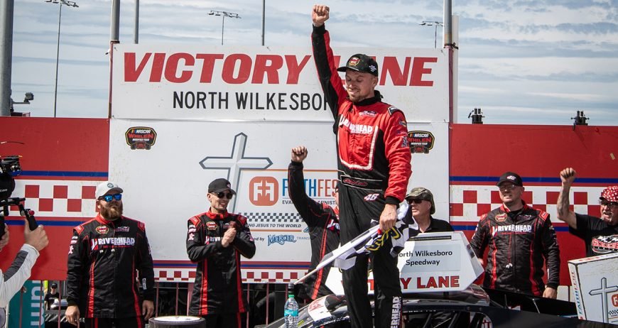 Craig Lutz survives a wild race at North Wilkesboro Speedway for his ...