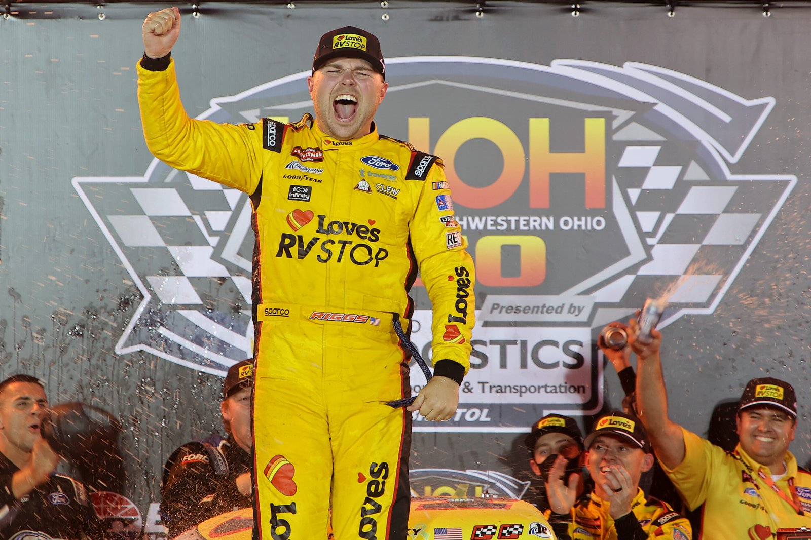 Layne Riggs rallies to win NASCAR Truck race at Bristol, advances in ...